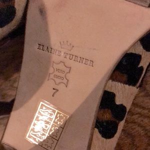 Elaine Turner | Shoes | Elaine Turner Leather Wleopard Print Shoes ...